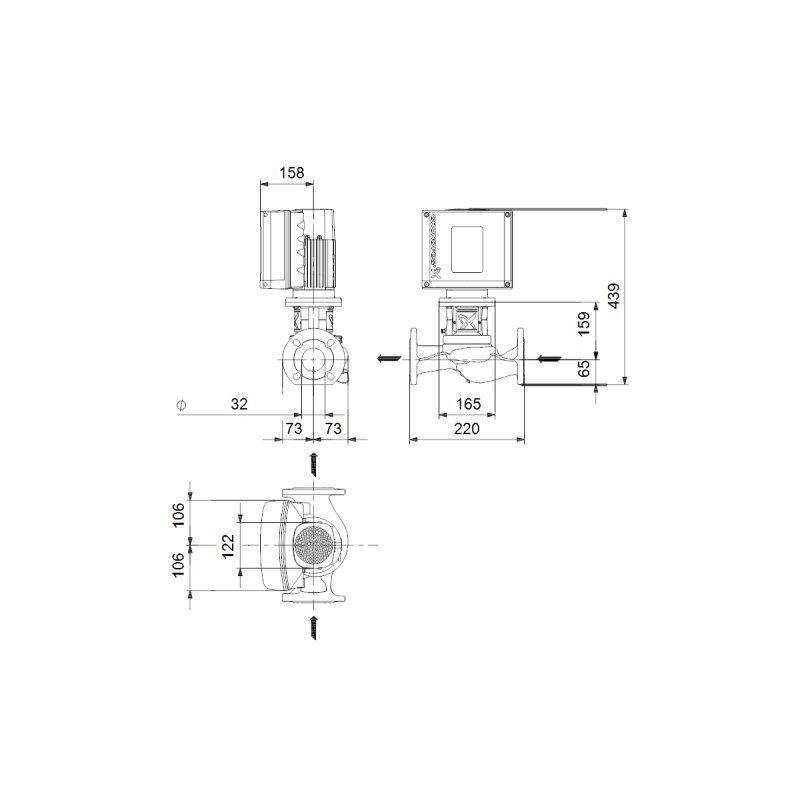 Grundfos - 99272173 - TPE3 65-200 S-A-F-A-BQQE PN 16 3x400V - Elektr ...
