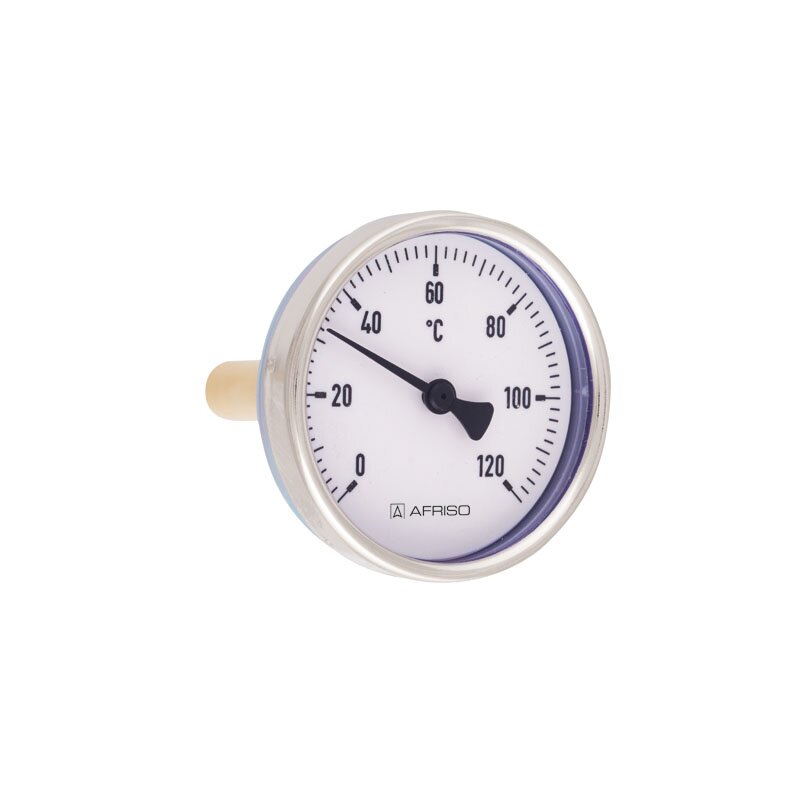 Afriso - 63812 - Bimetall-Thermometer BiTh 100 ST 0/120C 63mm G1/2B ax ...