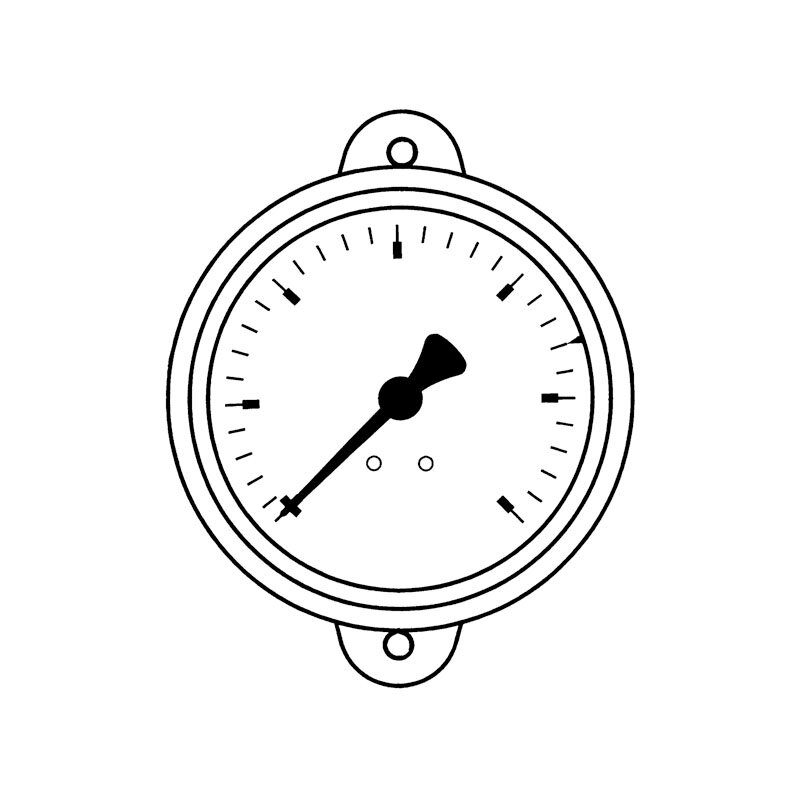 Afriso - 85061251 - Rohrfeder-Standardmanometer RF50 0/1,6bar G1/4B ax ...