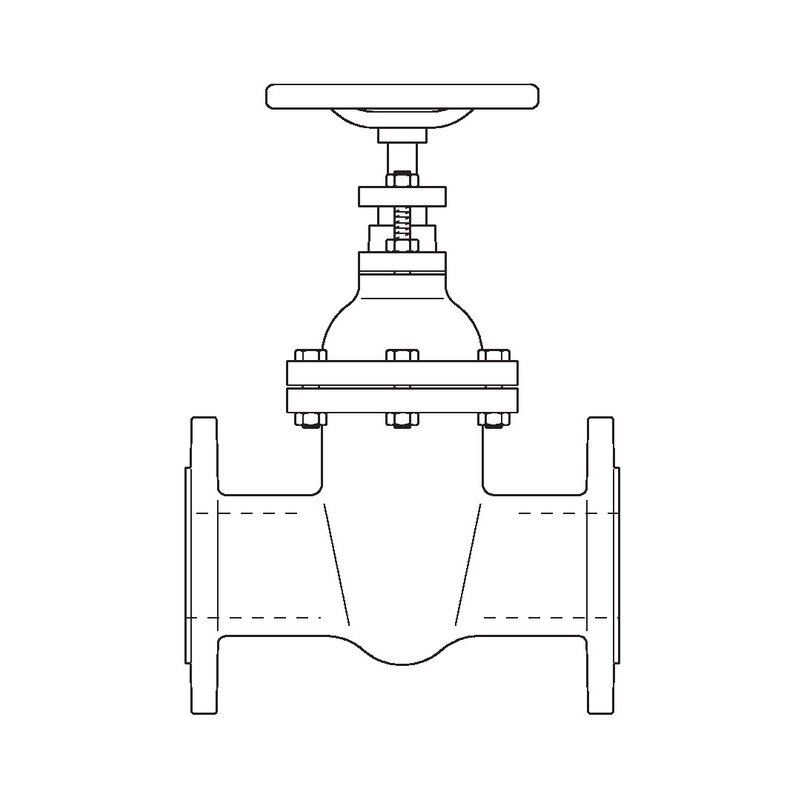 Oventrop - 1045051 - Schieber PN16 Grauguss DN65, Flansche nach DIN ...